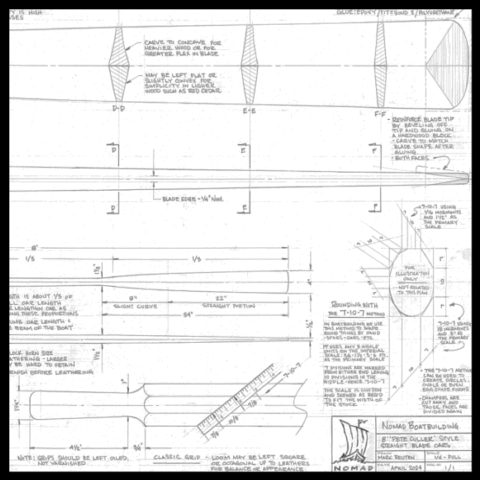 Straight Blade oar plans – Digital Download | NOMAD BOATBUILDING
